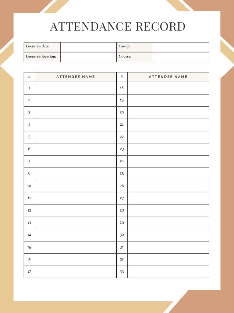 Attendance Record | PDF