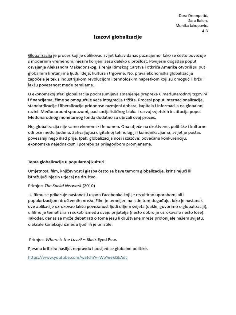 Izazovi Globalizacije | PDF