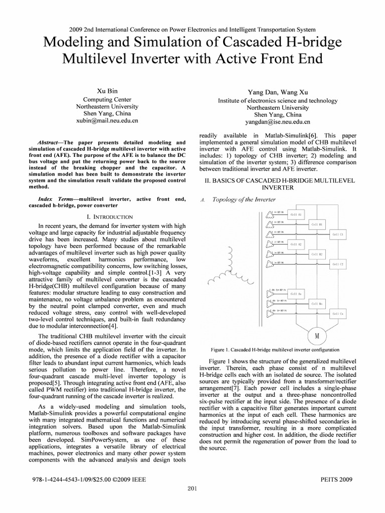 Cascaded H-Bridge Inverter Simulation | PDF | Power Inverter | Rectifier