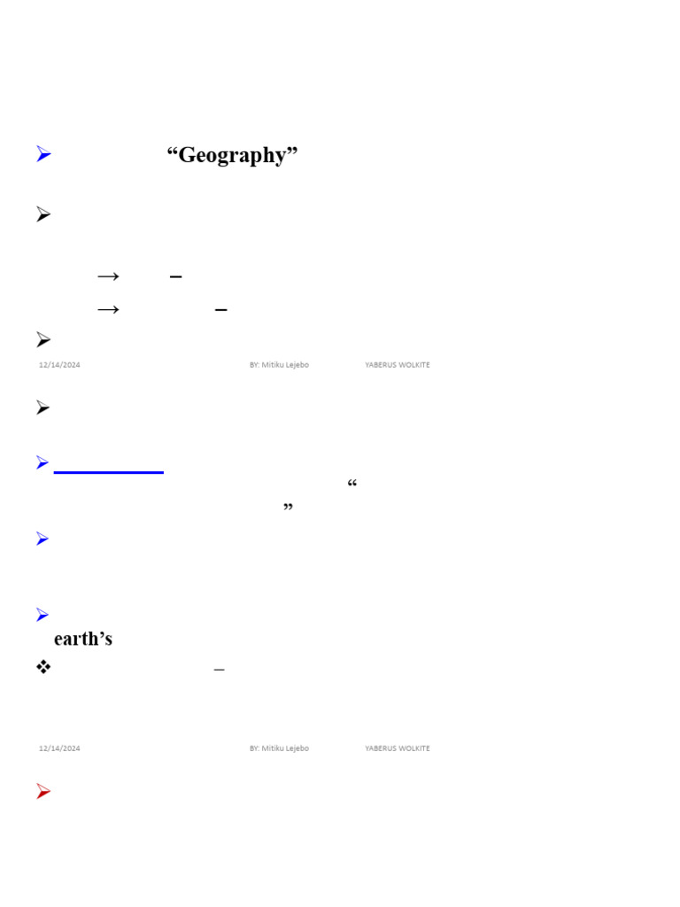 Geography Grade 9 Unit 1 (New) | PDF | Geography | Natural Environment