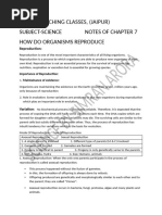 Class 10 Biology Reproduction Notes | PDF