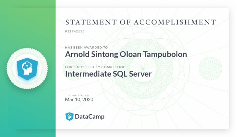 Intermediate SQL Server Certificate | PDF