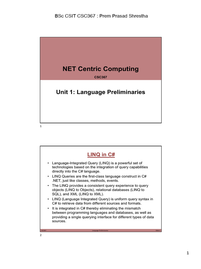 111 - LINQ & Lambda Expression | PDF | Language Integrated Query | Information Retrieval