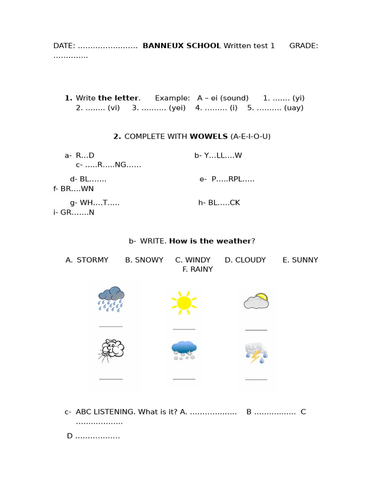 3rd Written Test | PDF