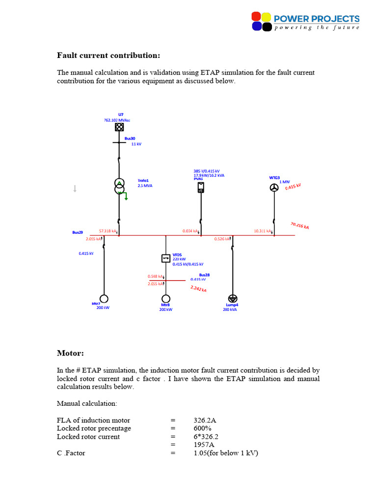 Fault Current Contribution Calculations | PDF | Turbine | Electrical ...