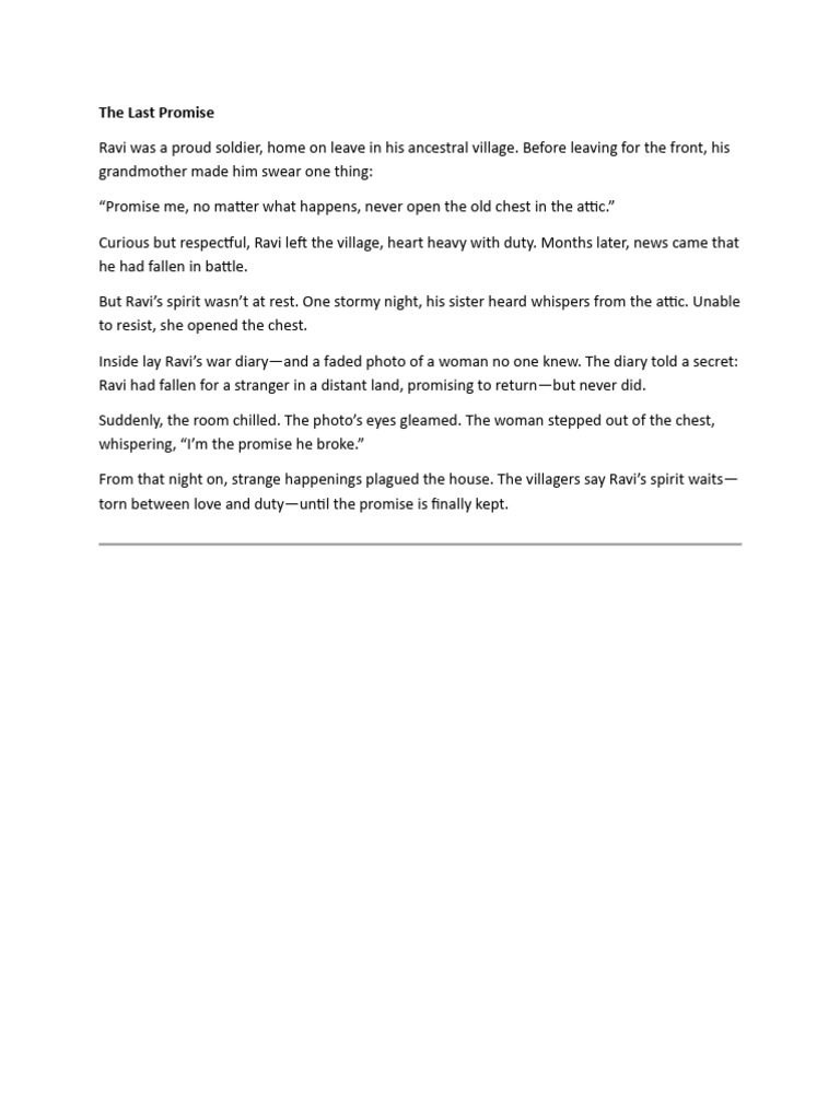The Last Promise: A Soldier's Secret | PDF