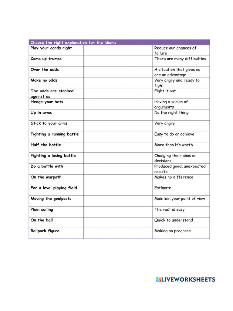 Idiom B2.6 Unit 1 | PDF