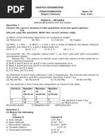 Class IX ICSE Chemistry Exam Paper | PDF