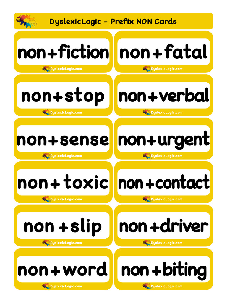 Word+Pack+ +Prefix+NON + | PDF