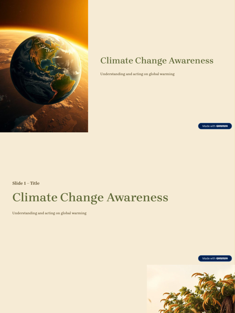 Climate Change Awareness Guide | PDF