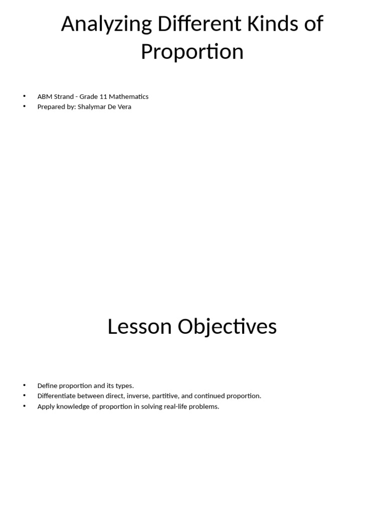 Types of Proportion Explained | PDF