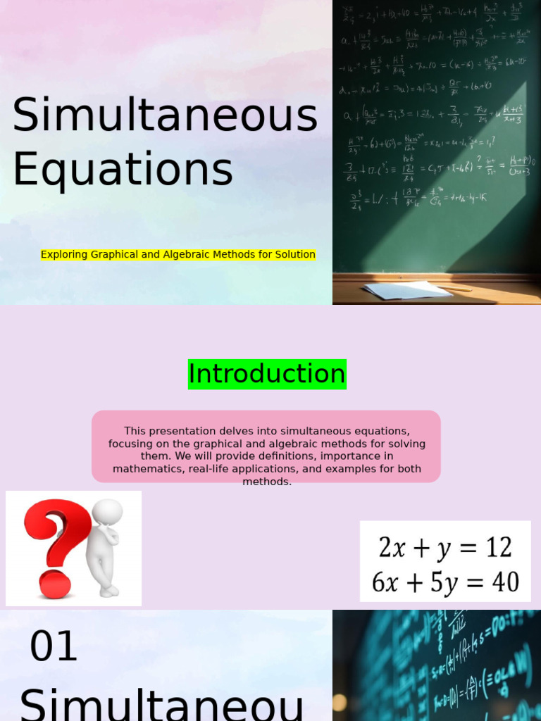 Simultaneous Equations | PDF | Equations | Algebra