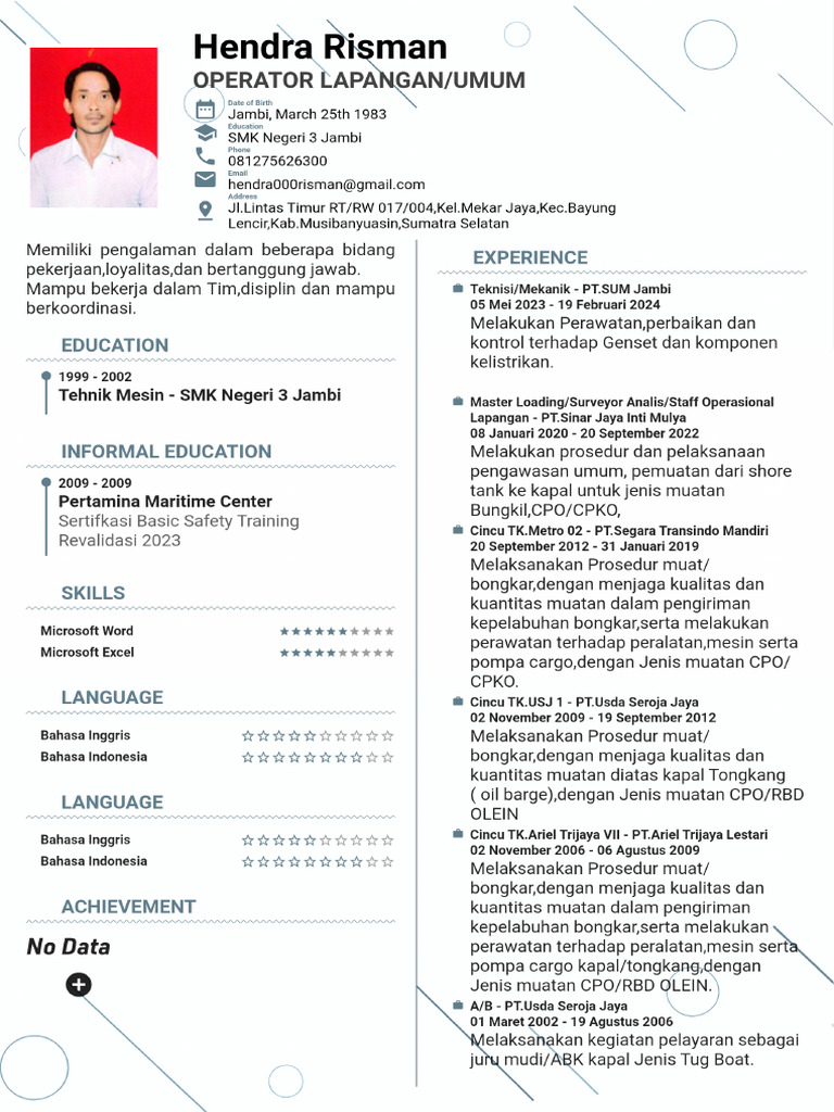 New CV UMUM 2025 | PDF