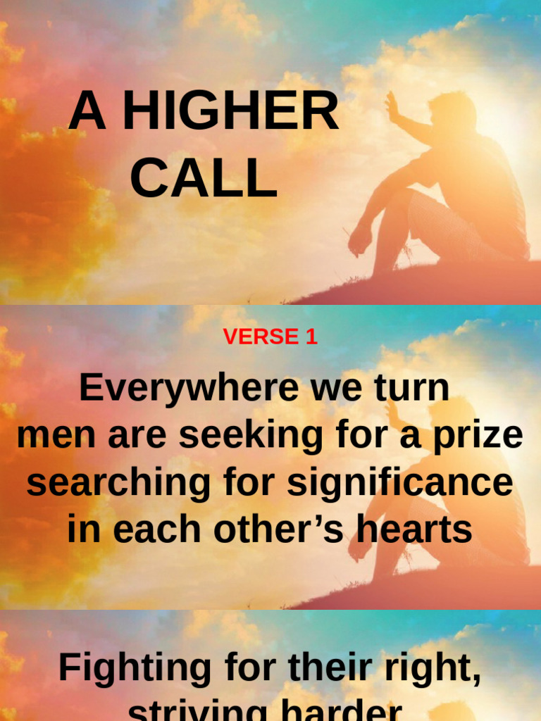 A Higher Call: Living for Christ | PDF