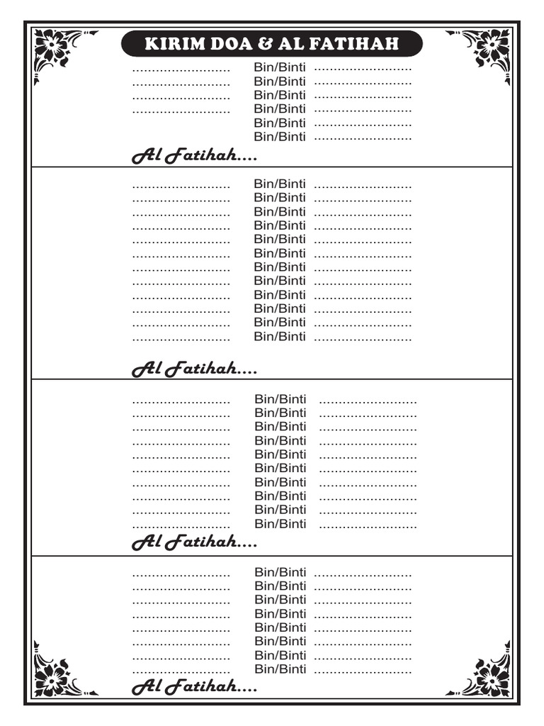 Kirim Doa dan Al Fatihah | PDF