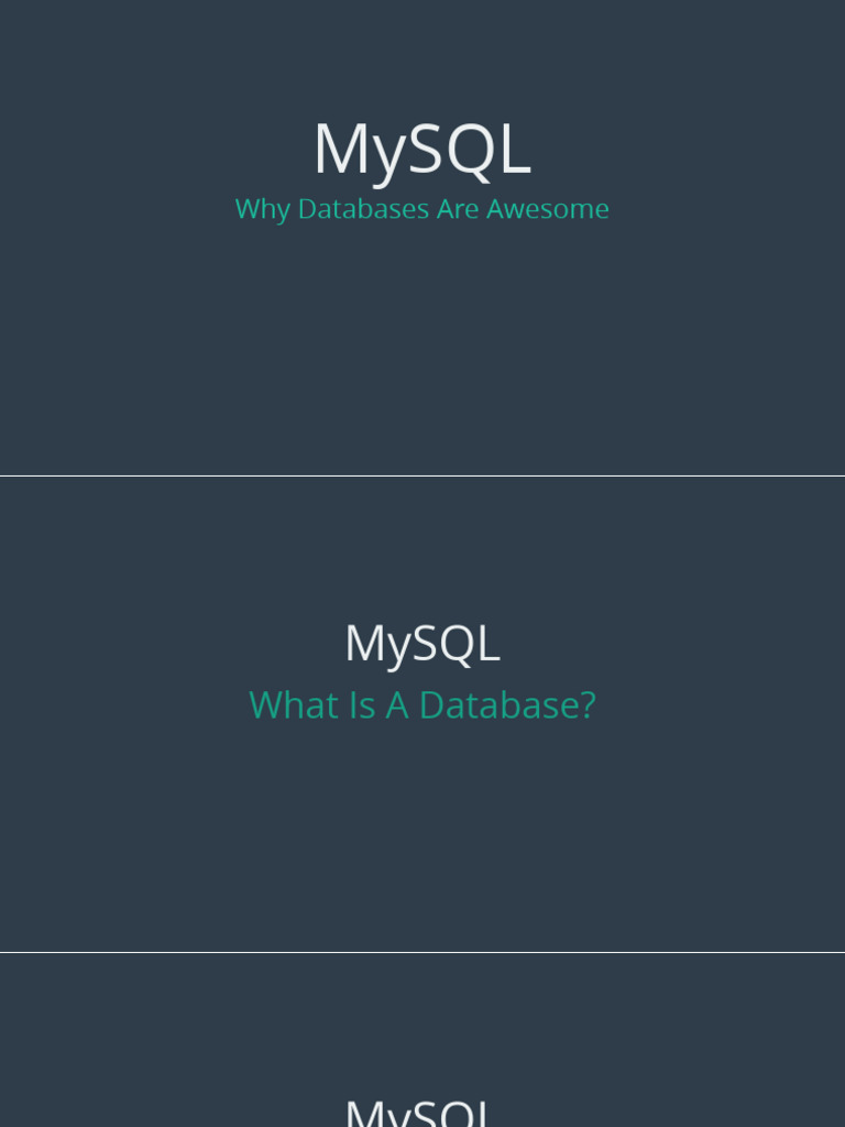 02 PDF Slides Getting Started and Installation | PDF | Databases | Sql