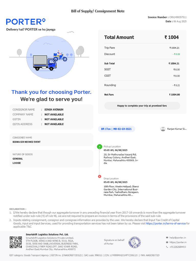 Invoice CRN1499357511 | PDF