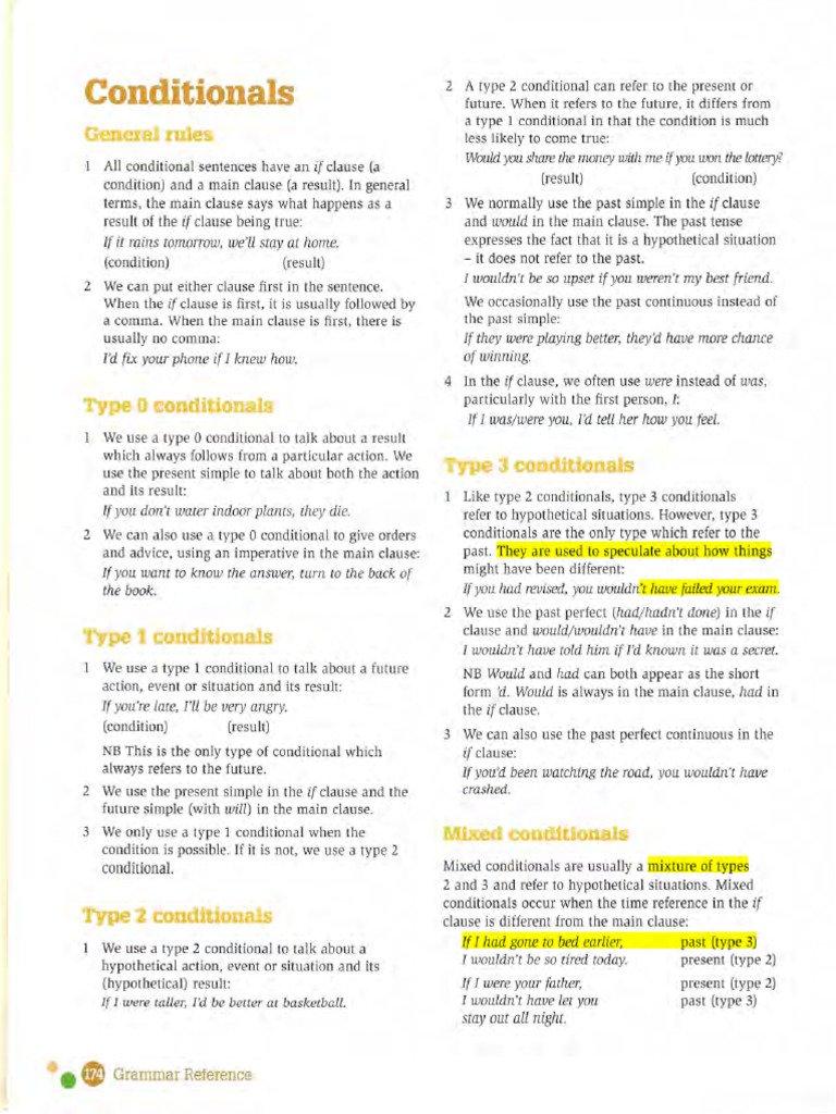 Conditionals All Types - Theory and Examples | PDF | Syntax | Grammar
