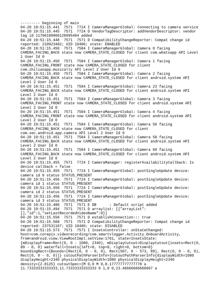 logcat_1745189475360 | PDF | Software Engineering | Operating System Families