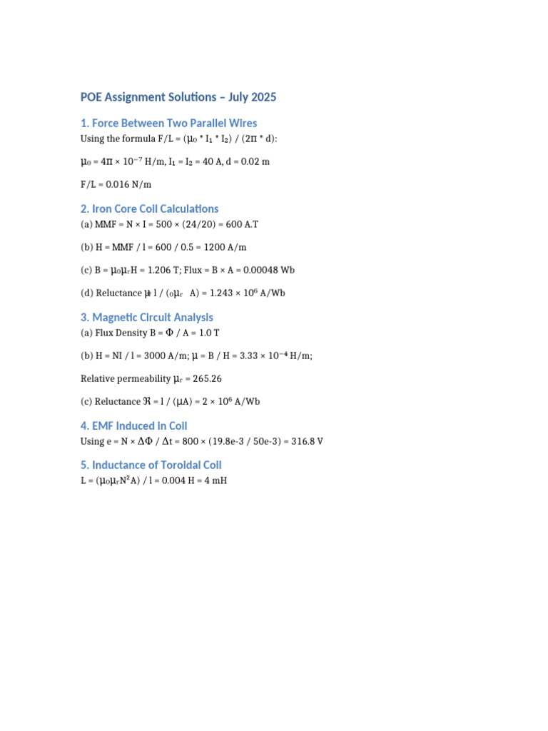 POE Assignment Solutions July 2025 | PDF