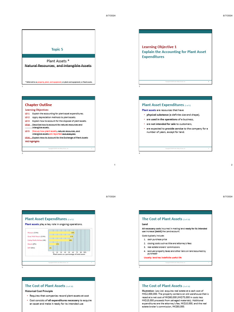 Accounting for Plant Assets and Depreciation | PDF | Depreciation ...