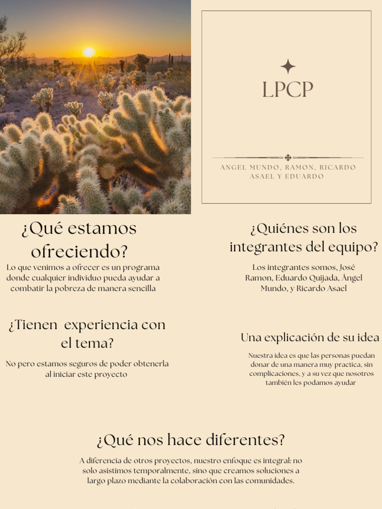 Programa Integral para Combatir la Pobreza | PDF | Pobreza | Pobreza e ...