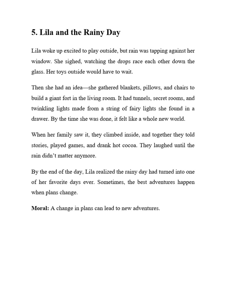 Lila and the Rainy Day | PDF