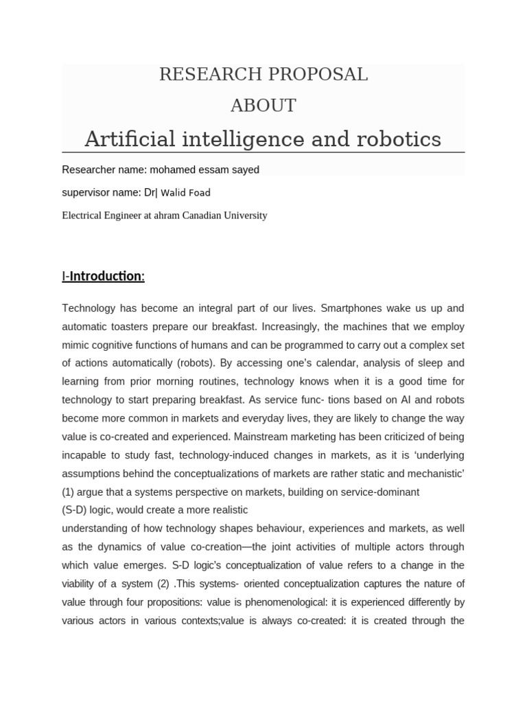 Research Proposal Mohamed Essam 52010248 | PDF | Artificial ...