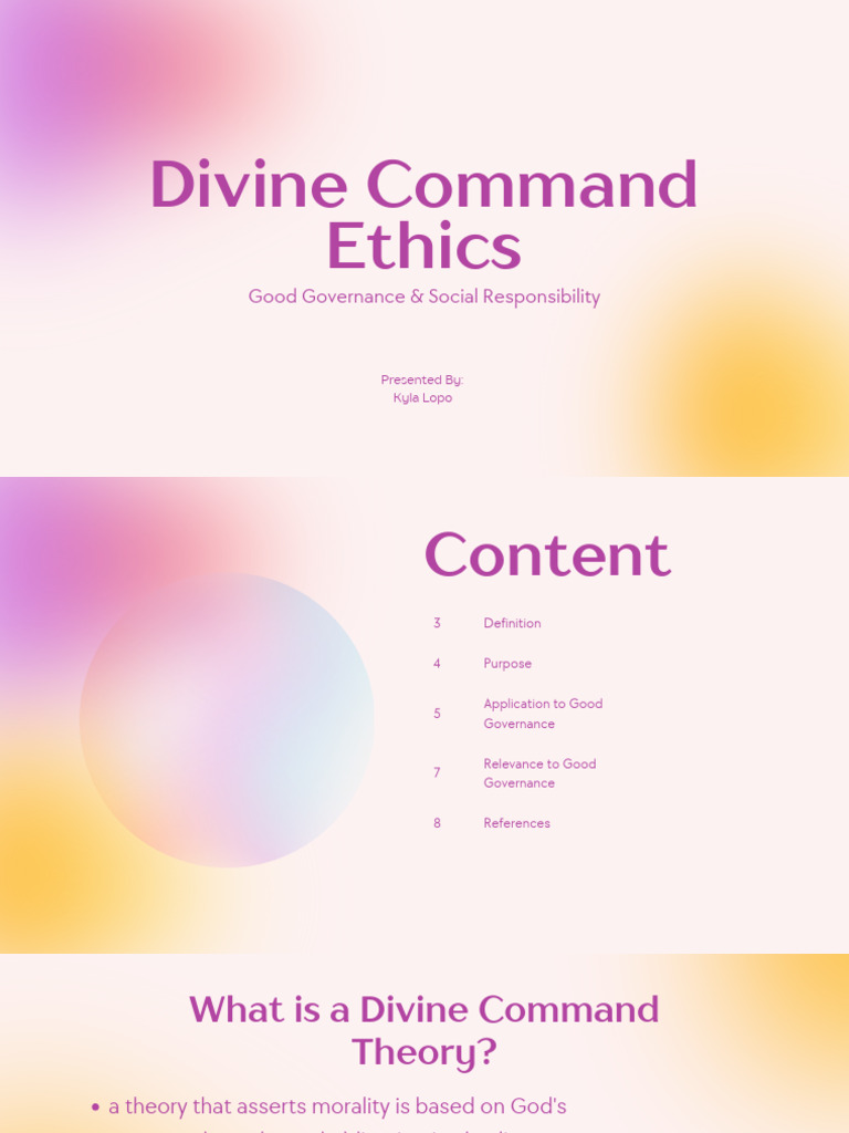 Divine Command Ethics in Governance | PDF | Divine Command Theory | Justice
