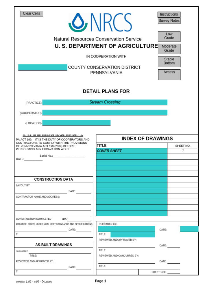 Stream Crossing Design Plans PA | PDF | Discharge (Hydrology) | Length