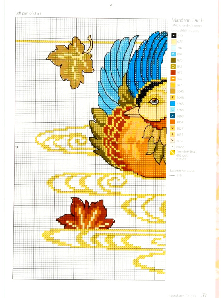 Mandarin Ducks Cross Stitch Pattern | PDF
