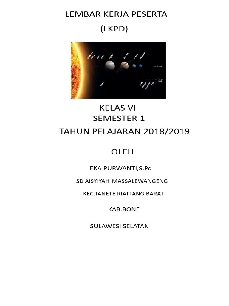 LKPD Semester 1 2018-2019 | PDF