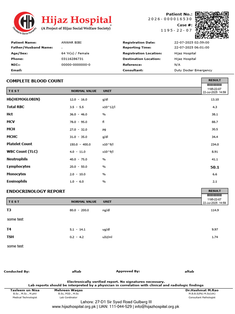 Patient Test Result | PDF | Disorders Of Endocrine Pancreas | Endocrine ...