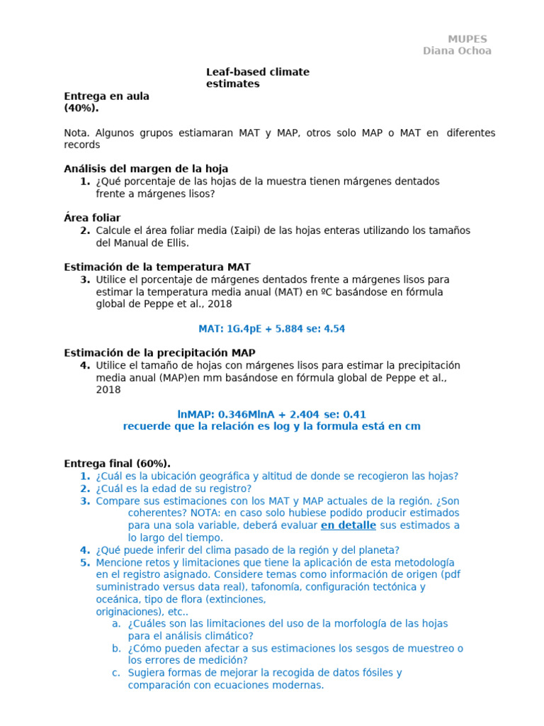 Leaf Based Excercise Instructions | PDF | Ciencias de la Tierra
