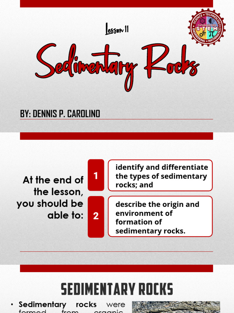 Earth Science SHS Q1 Lesson 11 Sedimentary Rocks | PDF | Sedimentary ...