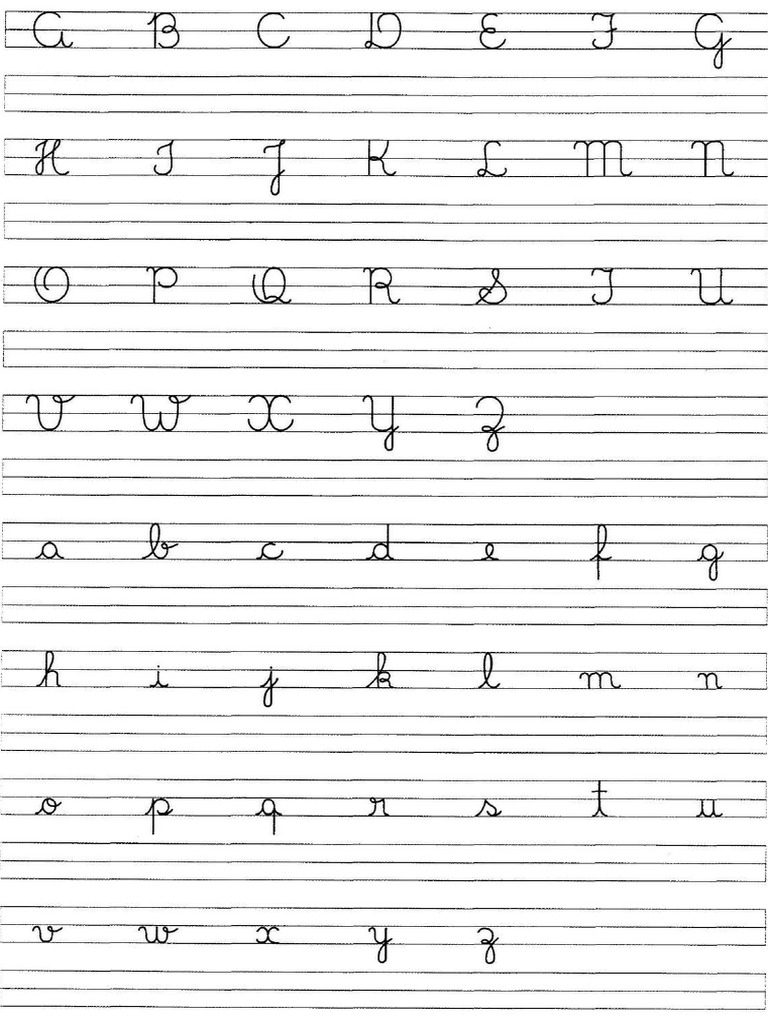 Alfabeto Cursivo | PDF