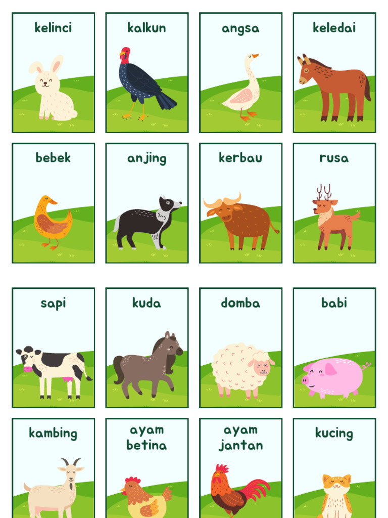 Flascard Binatang | PDF
