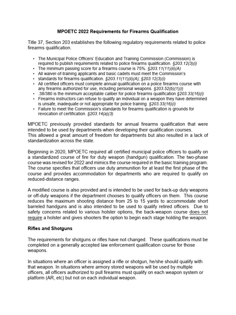 2022 (50-Round) Handgun Qualification Course | PDF | Firearms | Shotgun