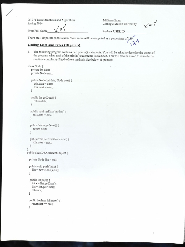 DSA_S14_Mid_Key | PDF