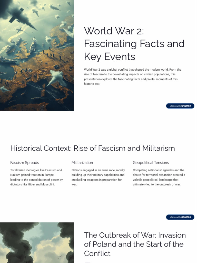 World War 2 Fascinating Facts and Key Events | PDF | World War II ...