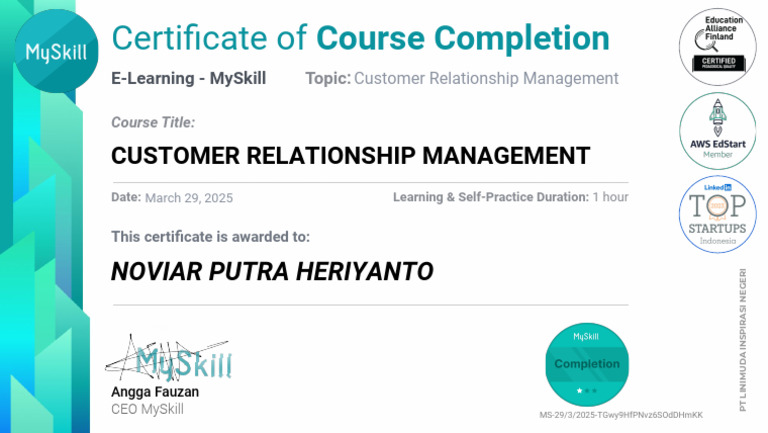 Sertifikat CRM | PDF
