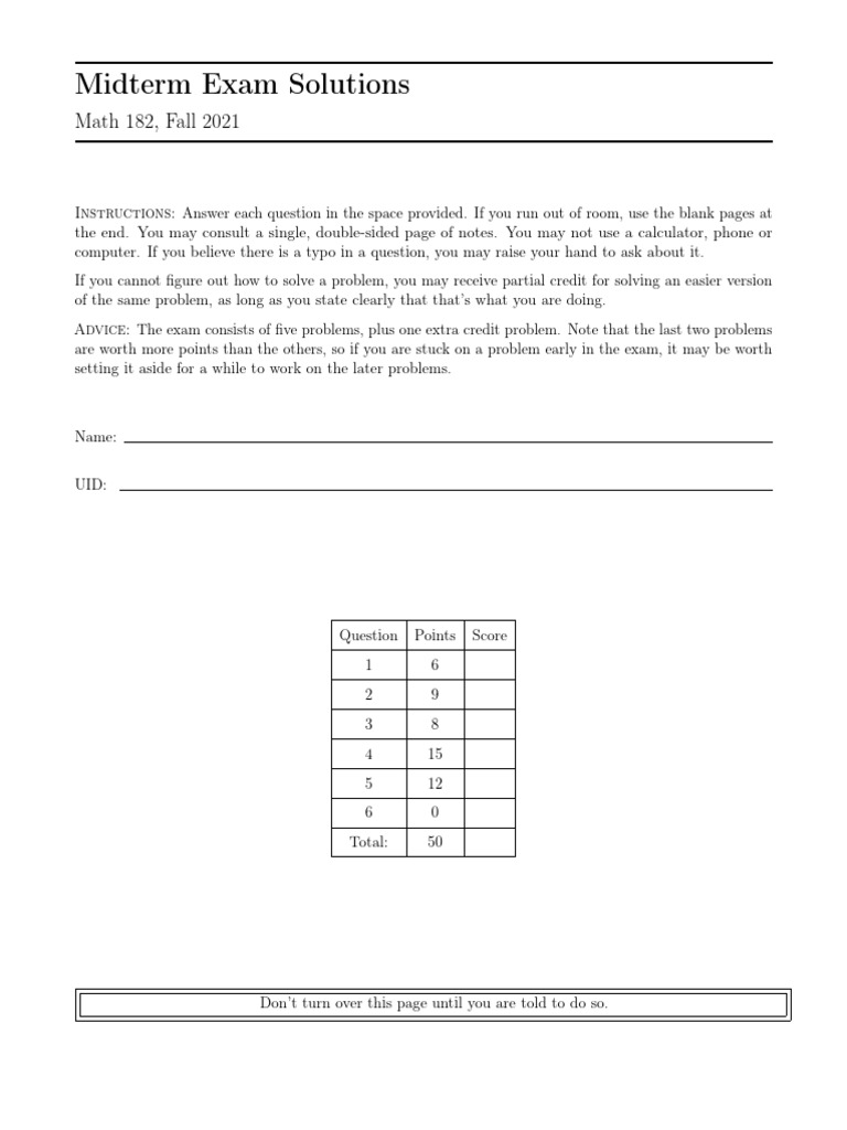 Midterm Sol | PDF | Dynamic Programming | Function (Mathematics)