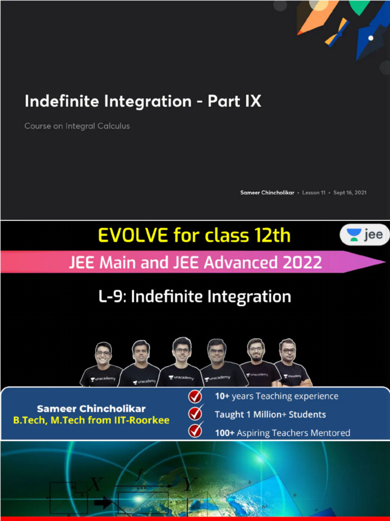 Indefinite Integration Part IX No Anno | PDF
