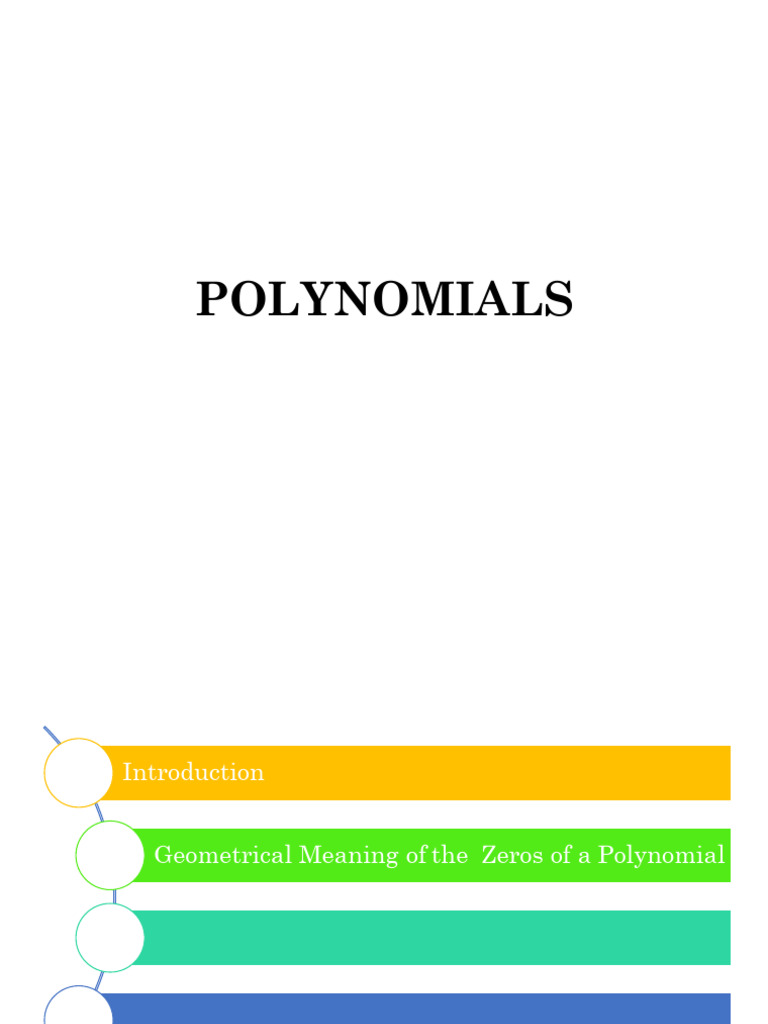 Polynomials | PDF | Polynomial | Zero Of A Function