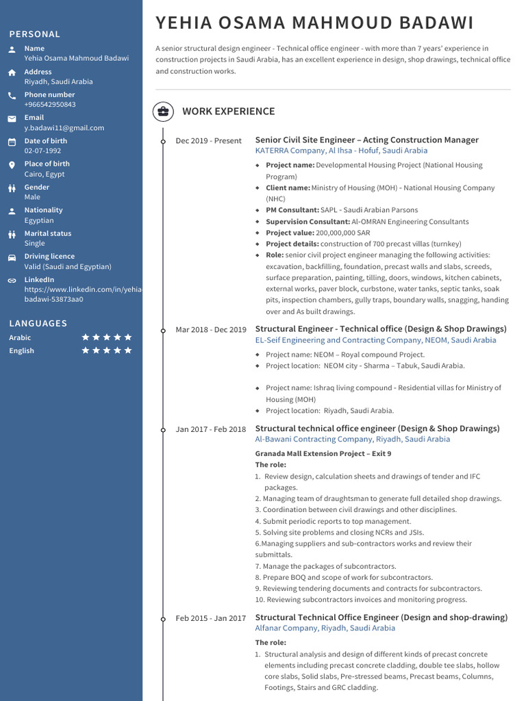 Senior Structural Design Engineer (YB-02-22) | PDF | Structural ...