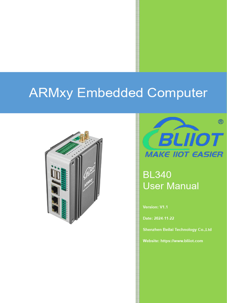 Bliiot Bl340 User Manual v1.1 | PDF | Booting | Wi Fi