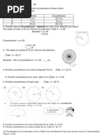 Grade 6 Circle Revision Worksheet | PDF
