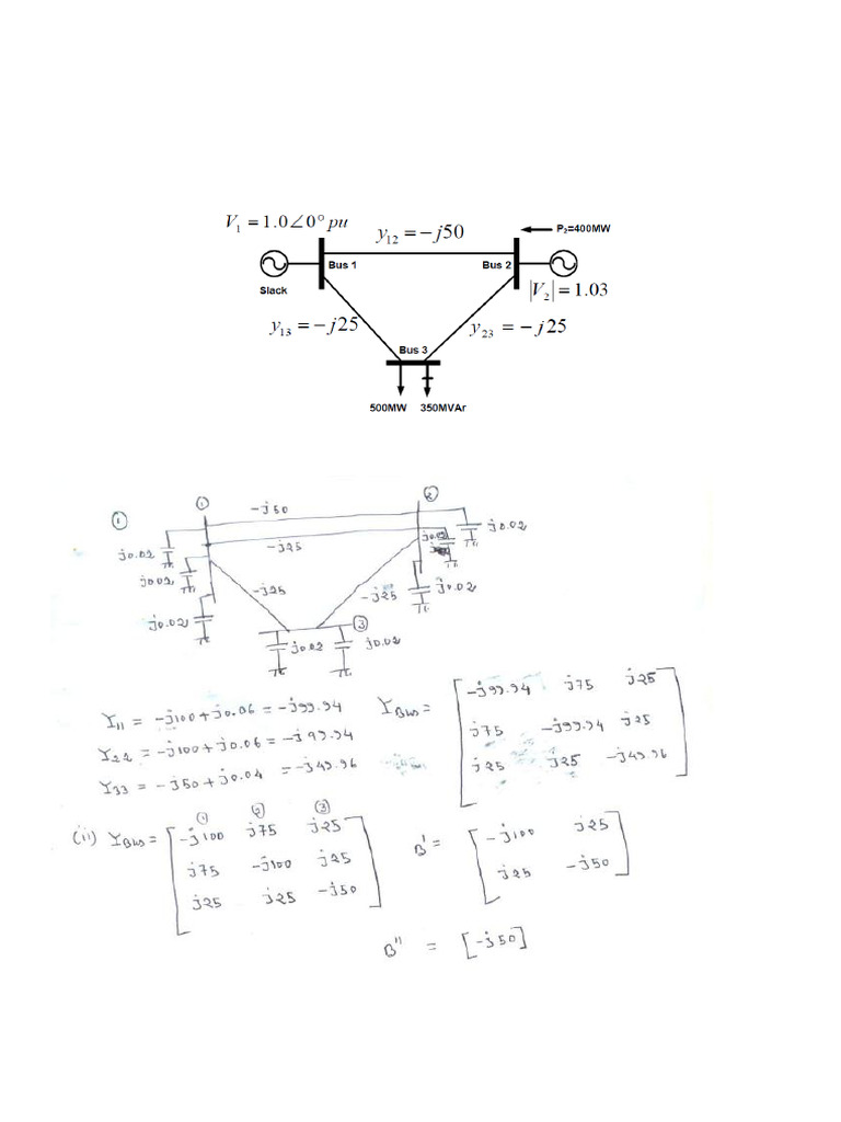 Y Bus Example | PDF