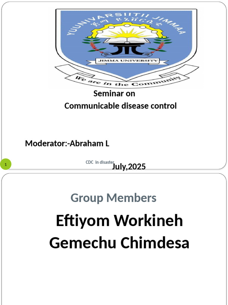 6.CDC in Disaster | PDF | Infection | Public Health