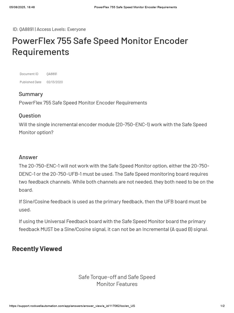 PowerFlex 755 Encoder Compatibility Guide | PDF | Information | Data ...